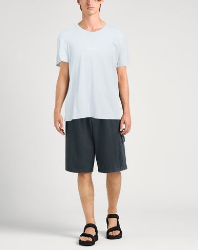 ZADIG&VOLTAIRE man t-shirt sky blue size xs cotton, linen